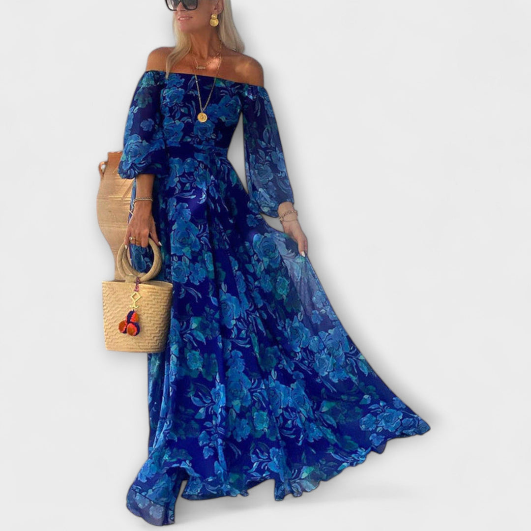 Juniper - Florales Off-Shoulder Smocked Maxikleid – Emilia Weber